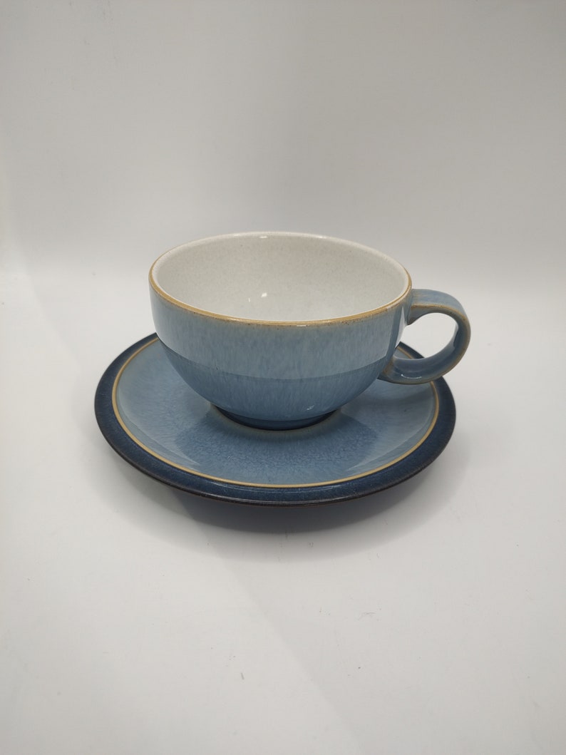 Denby Blue Jetty Teacup and Saucer - Etsy