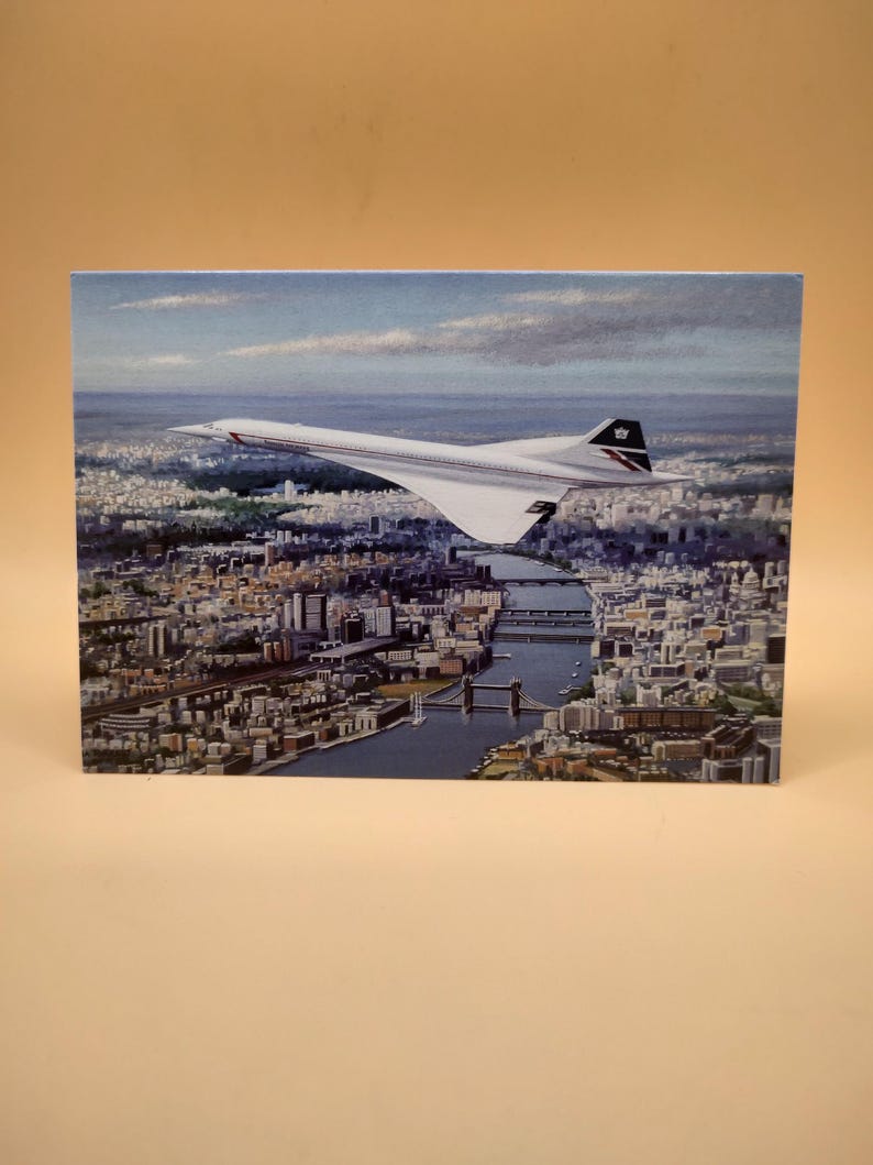 British Airways Concorde Christmas Cards and Envelopes X6 Artwork by ...