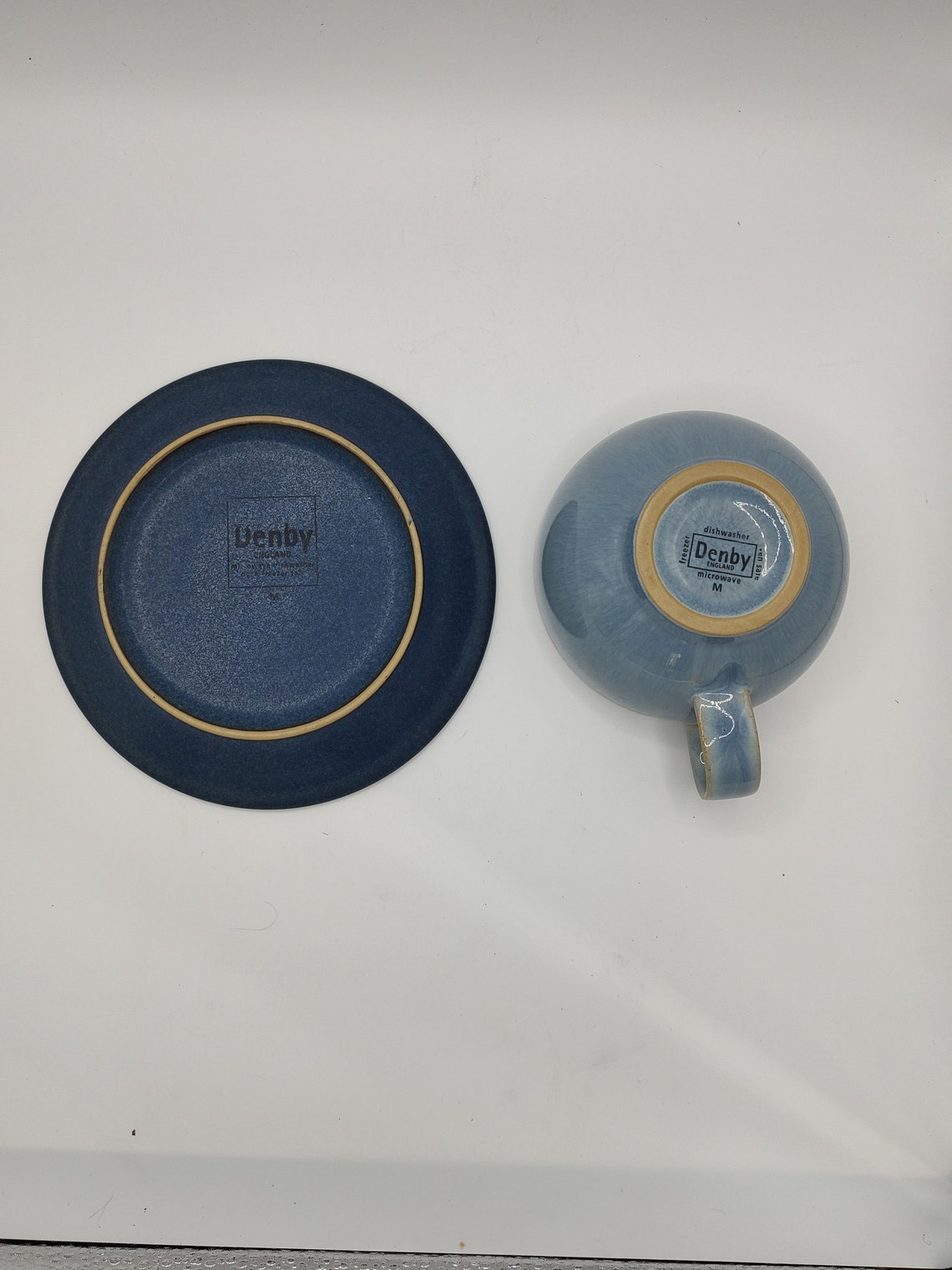 Denby Blue Jetty Teacup and Saucer - Etsy