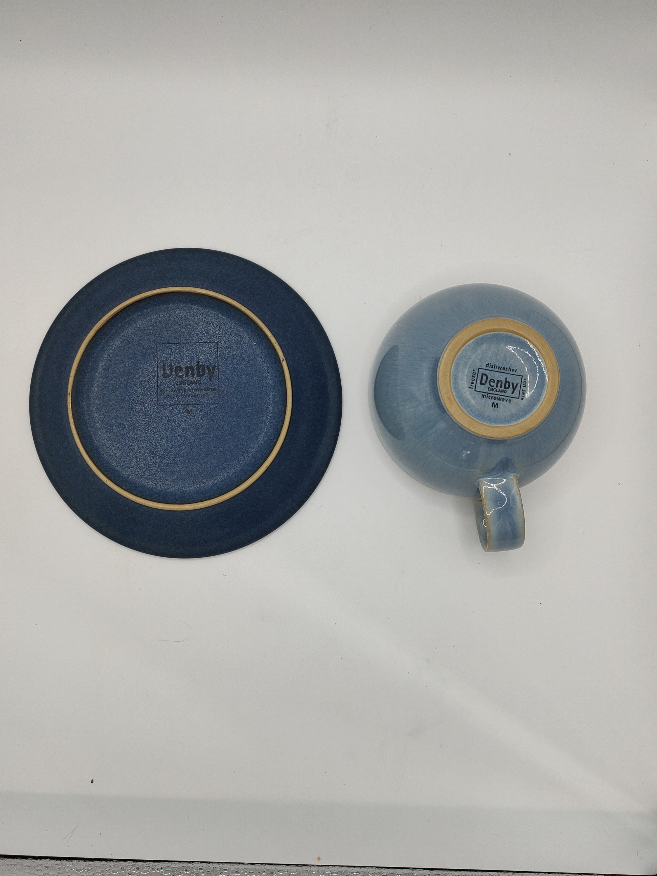 Denby Blue Jetty Teacup and Saucer - Etsy