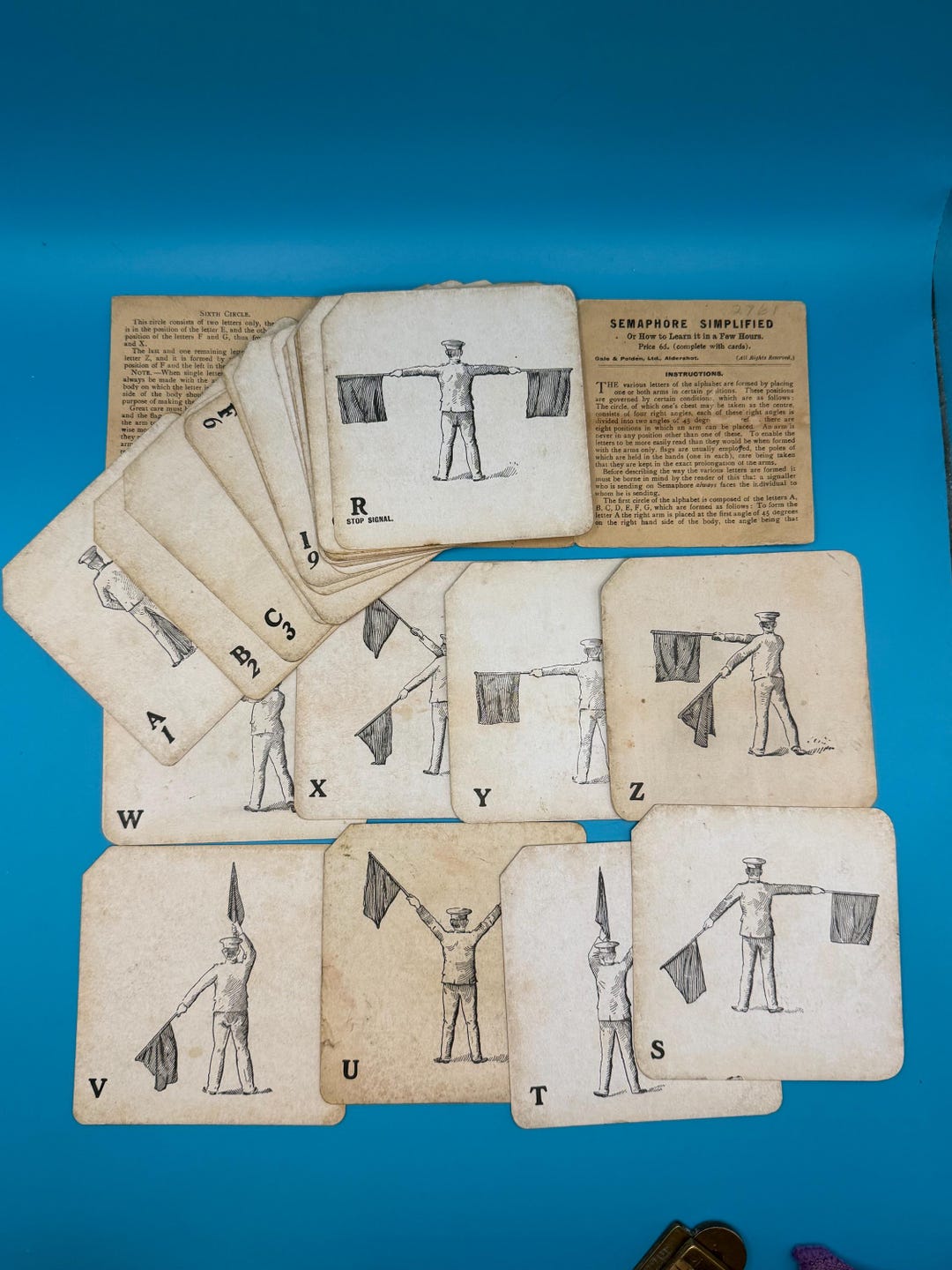 World War 1 Semaphore Training Cards - Etsy