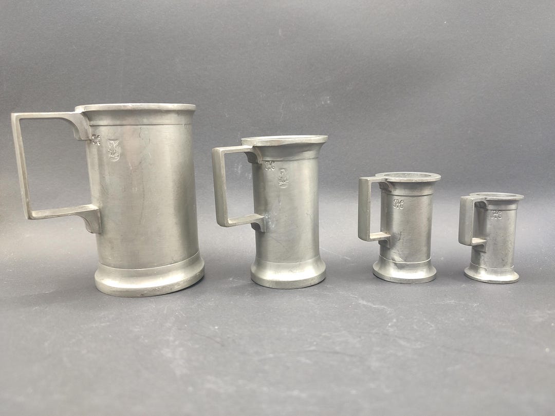 German Pewter Graduating Measuring Pots - Possibly WW2 - Etsy