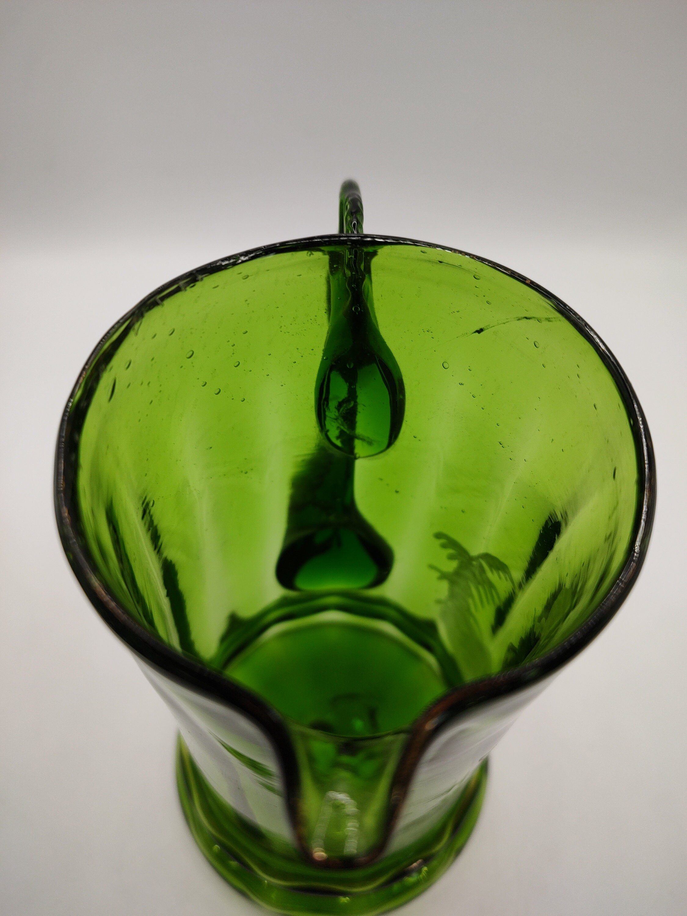Victorian Mary Gregory Green Glass Jug Pitcher. 19th Century. - Etsy