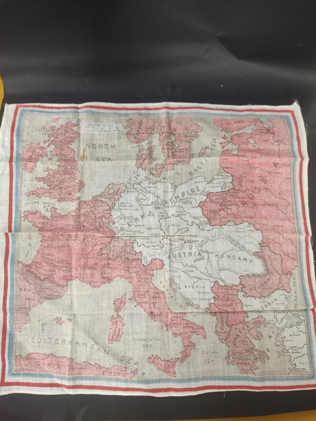 Antique Pre WW1 Map of Europe Cotton or Silk Handkerchief Map - Etsy