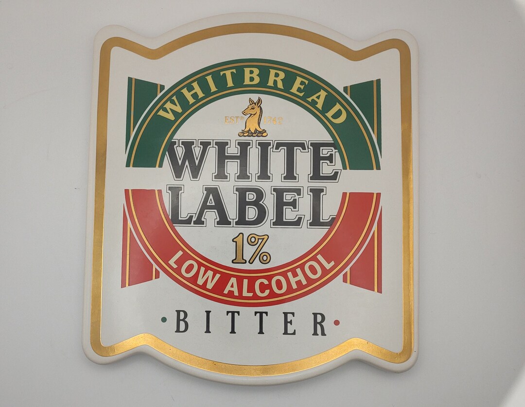 Whitbread White Label Bitter Vintage Ceramic Enamel Pub Sign - Etsy