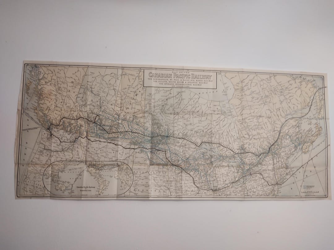Canadian Pacific Railway Antique 1923 Map - Etsy