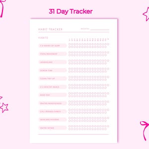 Ready-made Habit Tracker Printable | Pre-filled Daily Habits, 30 & 31 ...