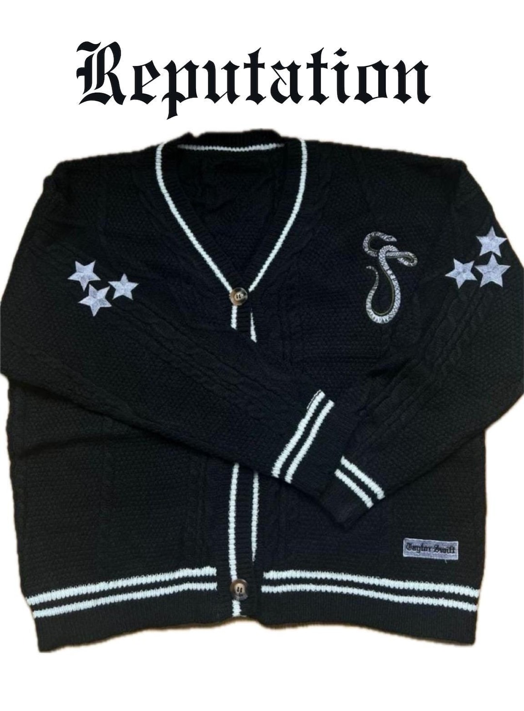 Taylor Swift Cardigan Reputation Snake Black Swift AF Fan-made - Etsy UK