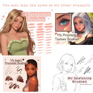 61 Procreate Kawaii Brushes, Procreate Rendering and Lineart Brushset, Cute Kawaii Brushset - Etsy