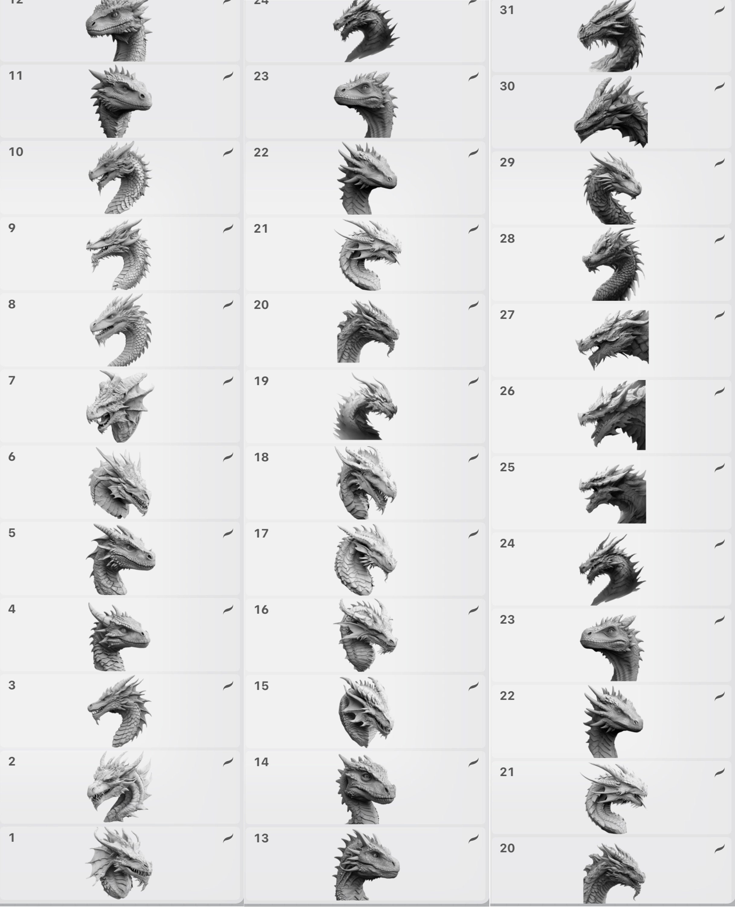 Dragon Head Procreate Stamps, Fantasy Procreate Brushes, Dragon ...