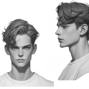 146 3D Male Face Stamps for Procreate, Portrait Brushes Procreate ...