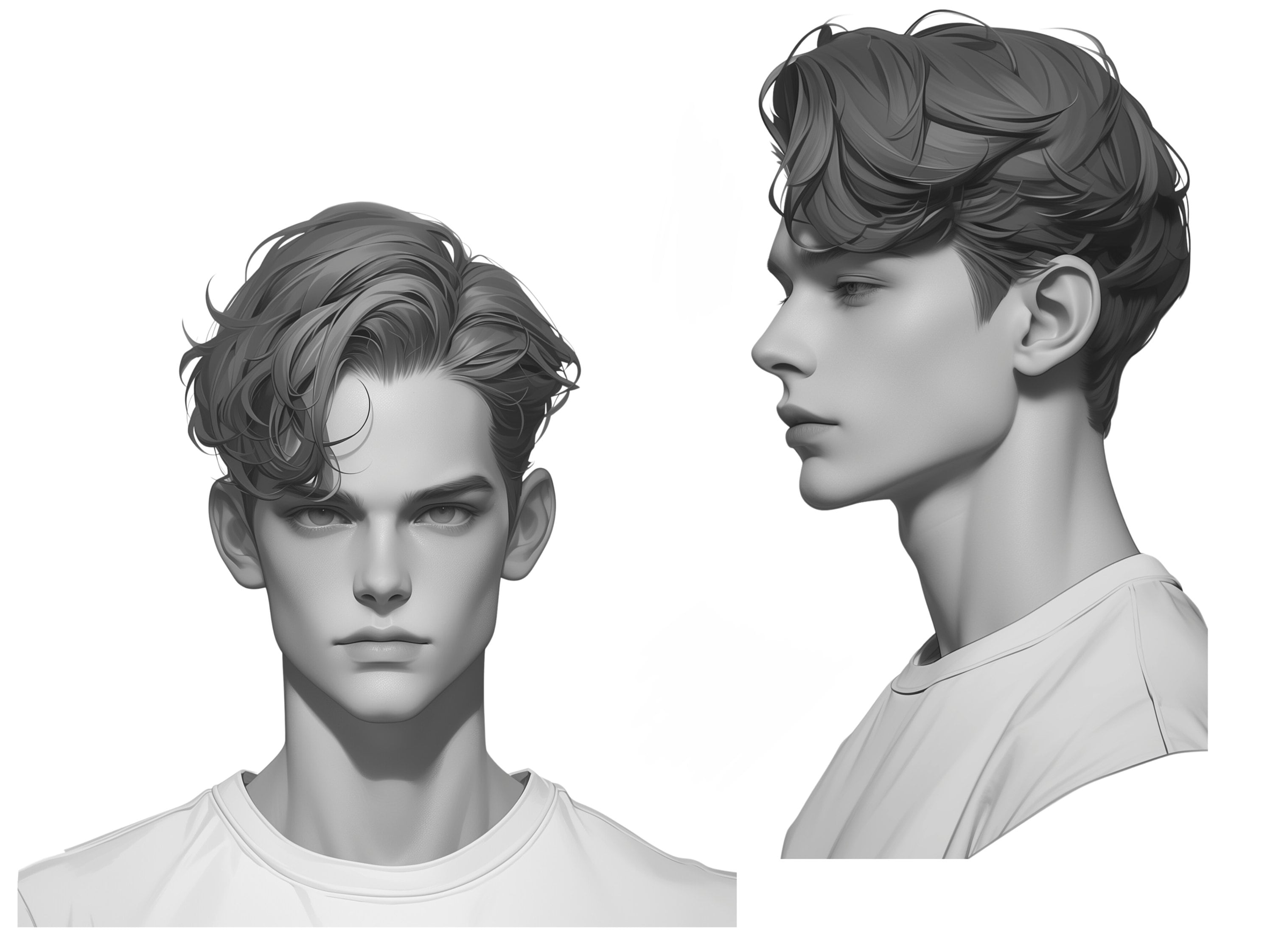 146 3D Male Face Stamps for Procreate, Portrait Brushes Procreate ...