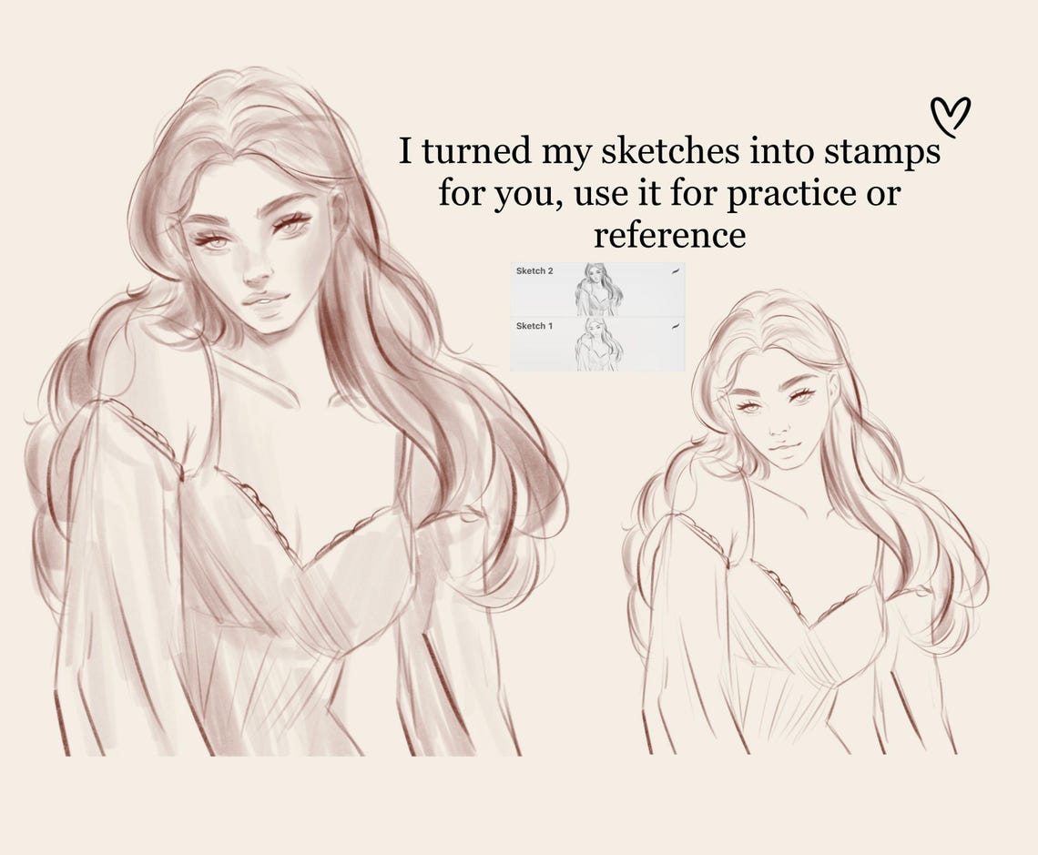 15 Aesthetic Drawing Procreate Brushes, Procreate Brushset, Smooth ...