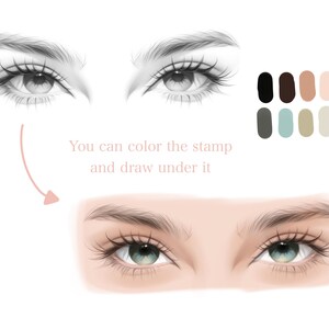 121 Eyes Procreate Stamps, Procreate Face Eyes Brushset, Procreate Face ...
