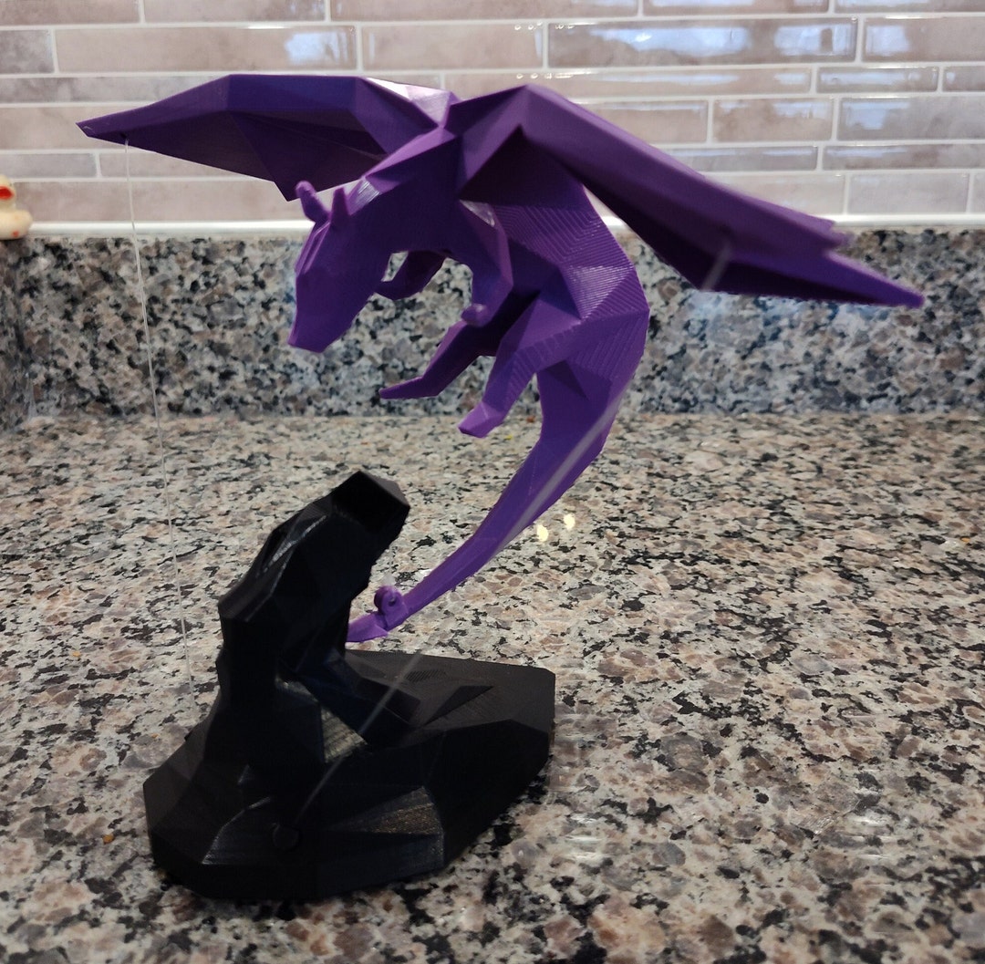 Flying Dragon Figure 3d Printed Floating by Tensegrity - Etsy