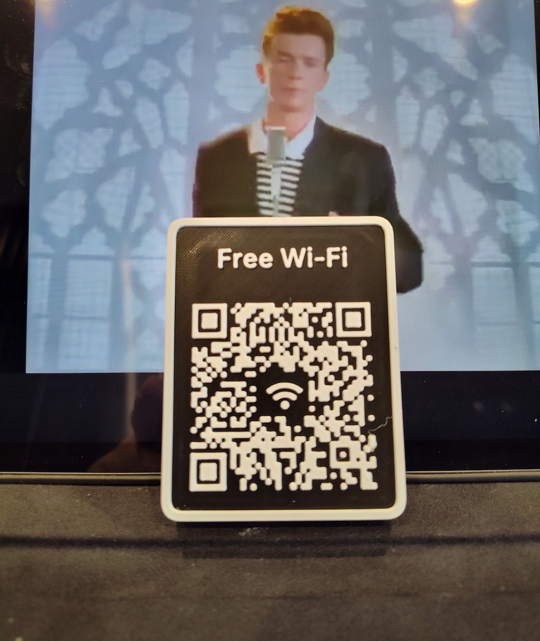 Rickroll Free Wi-fi QR Code Joke Magnet for Office or Home - Get ...