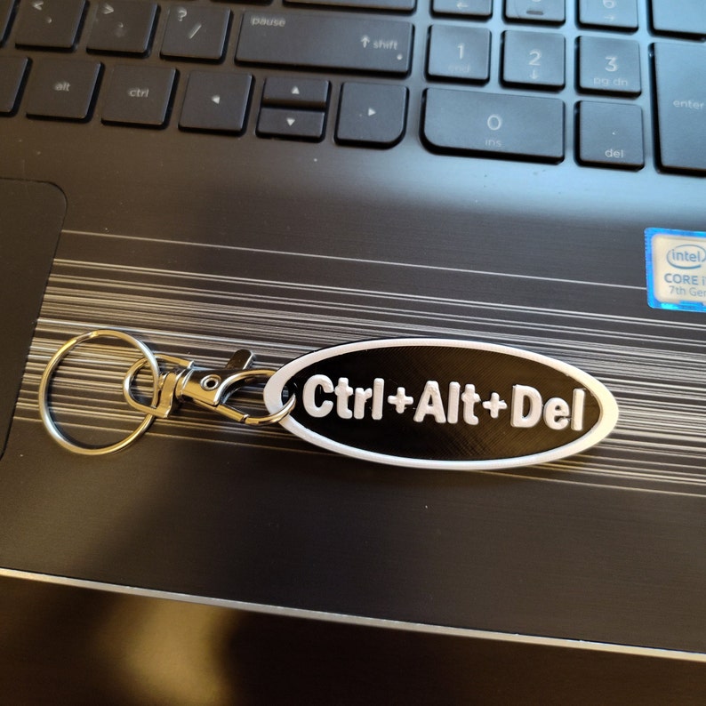 Ctrl Alt Del IT Humor Keychain for the Retro Computer Geek With FREE ...