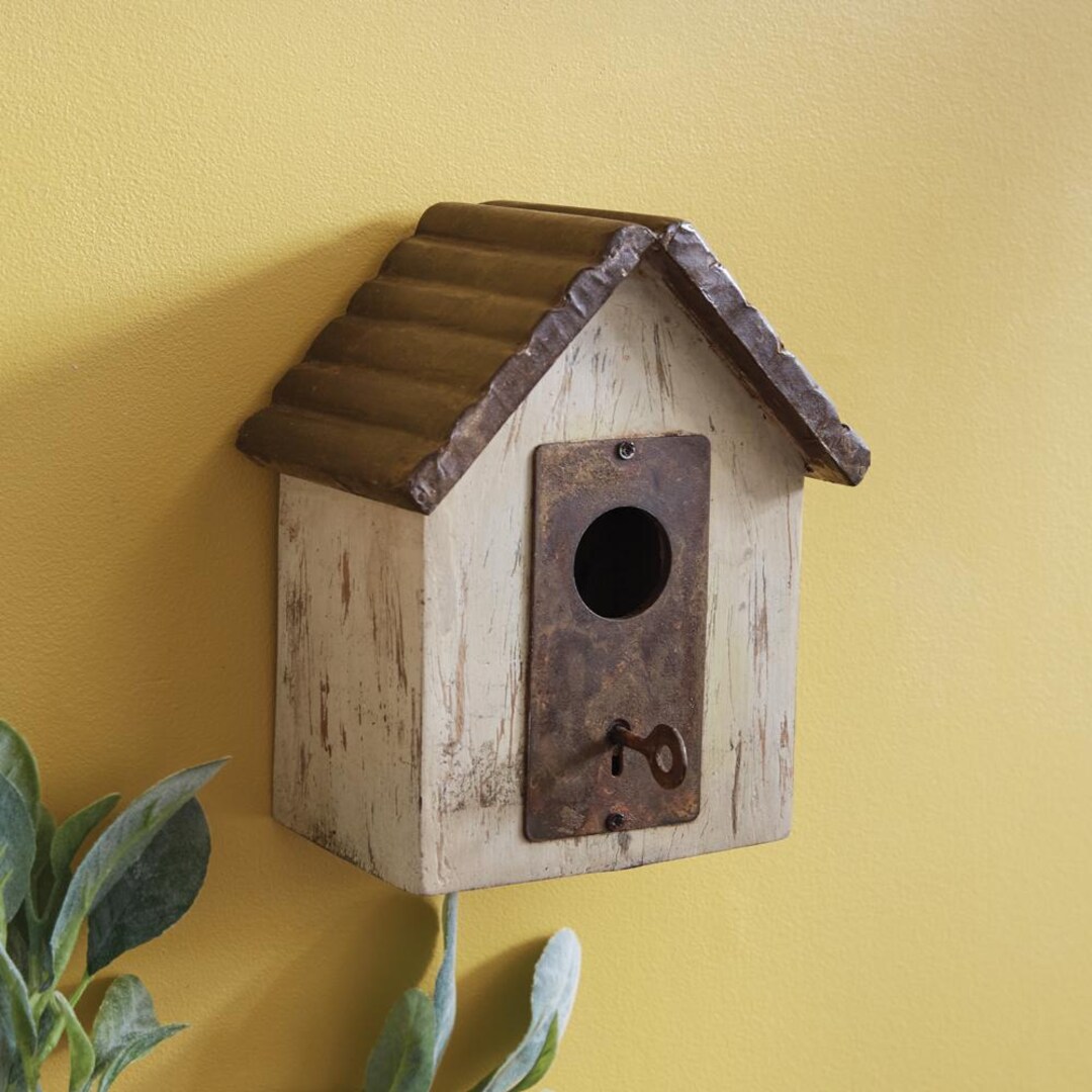 Antique-inspired Lock and Key Birdhouse – Rustic Wooden Garden Decor - Etsy