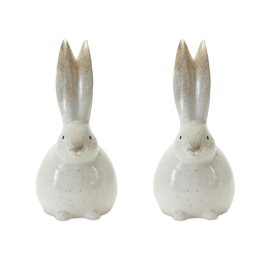 Rustic Terra Cotta Bunny Figurine (set of 2) - Etsy