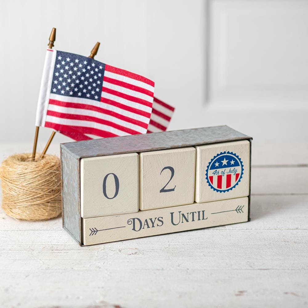 Wooden Block Calendar With Metal Box - Etsy