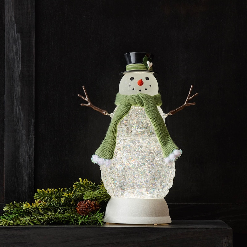 Led Snowman Snow Globe - Etsy