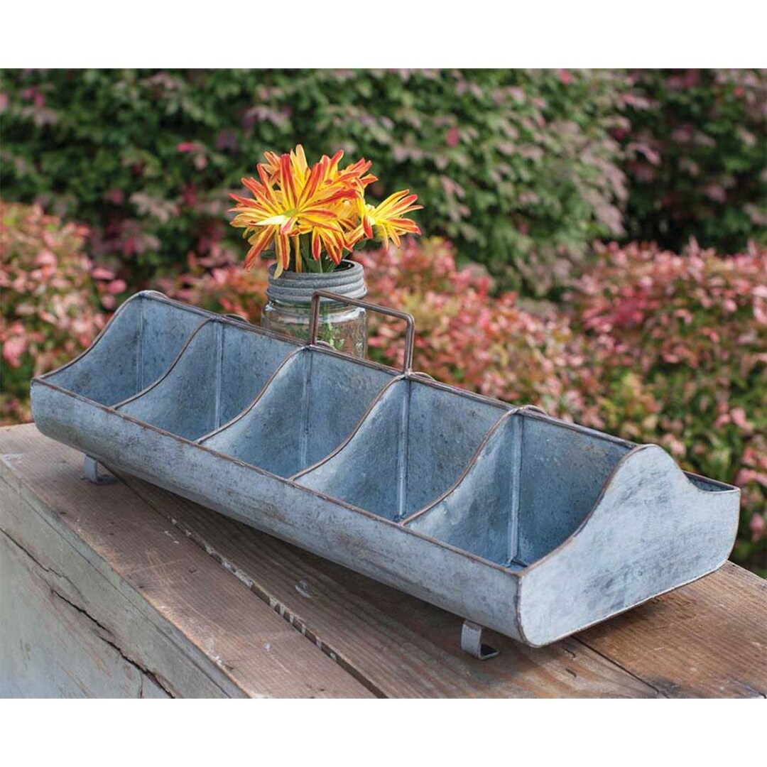 Feed Trough Caddy – Rustic Metal Organizer - Etsy