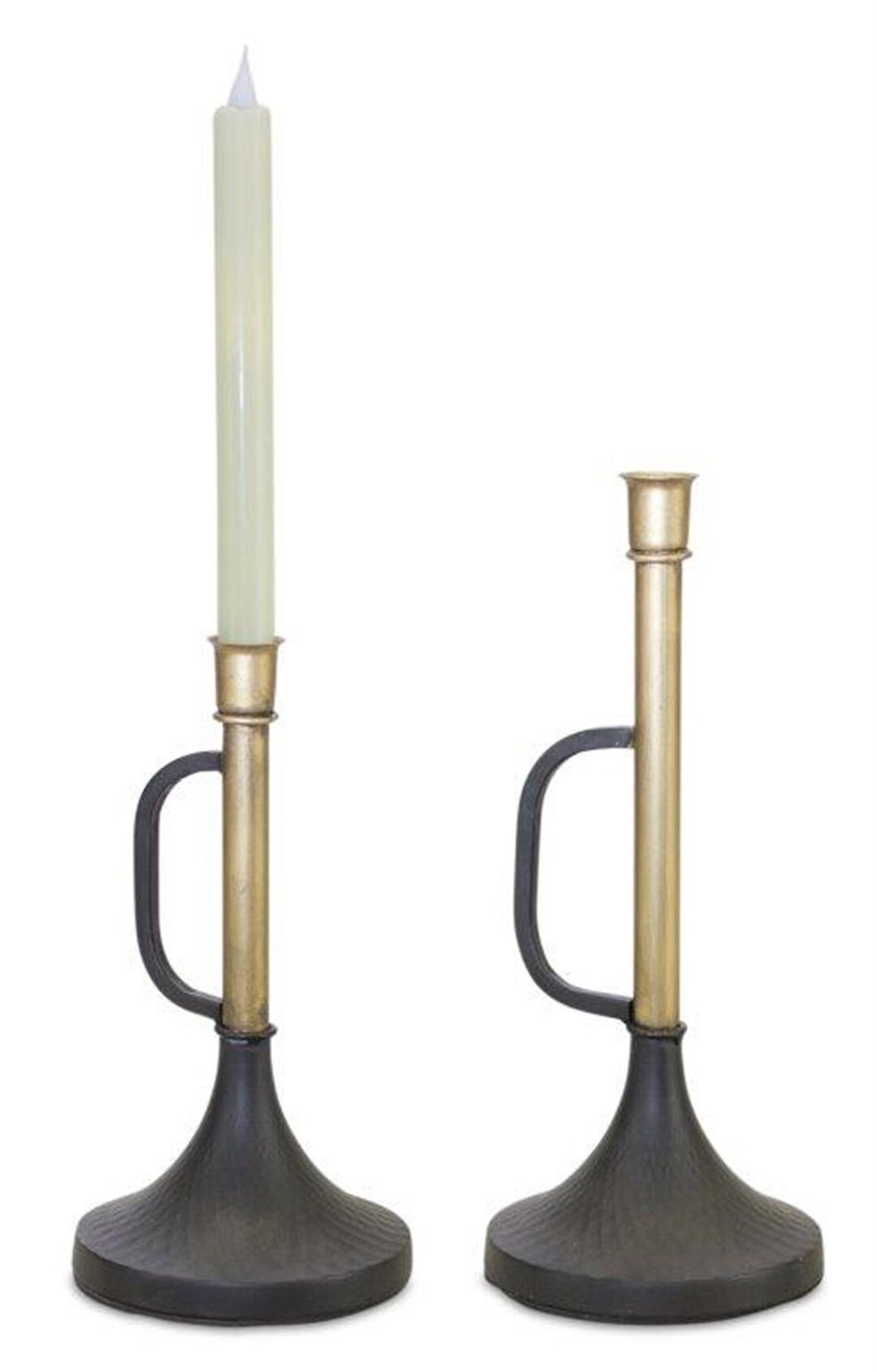 Metal Trumpet Taper Candle Holder (set of 2) - Etsy