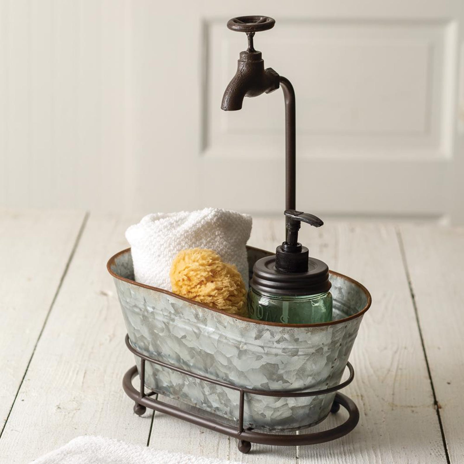 Galvanized Oval Container With Faucet - Etsy