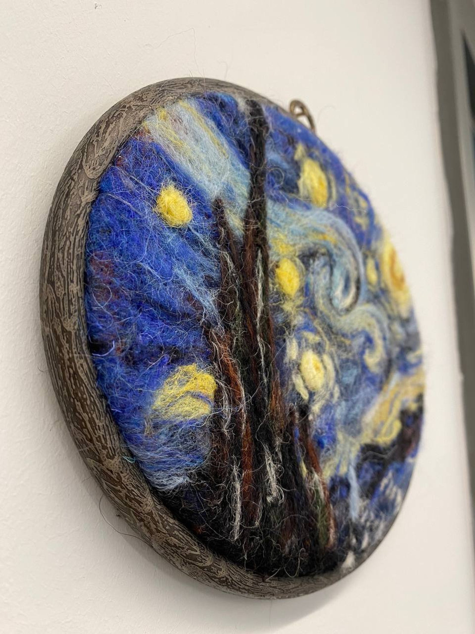 Wool Painting Starry Night, Van Gogh, Felt Wall, Wall Decor - Etsy