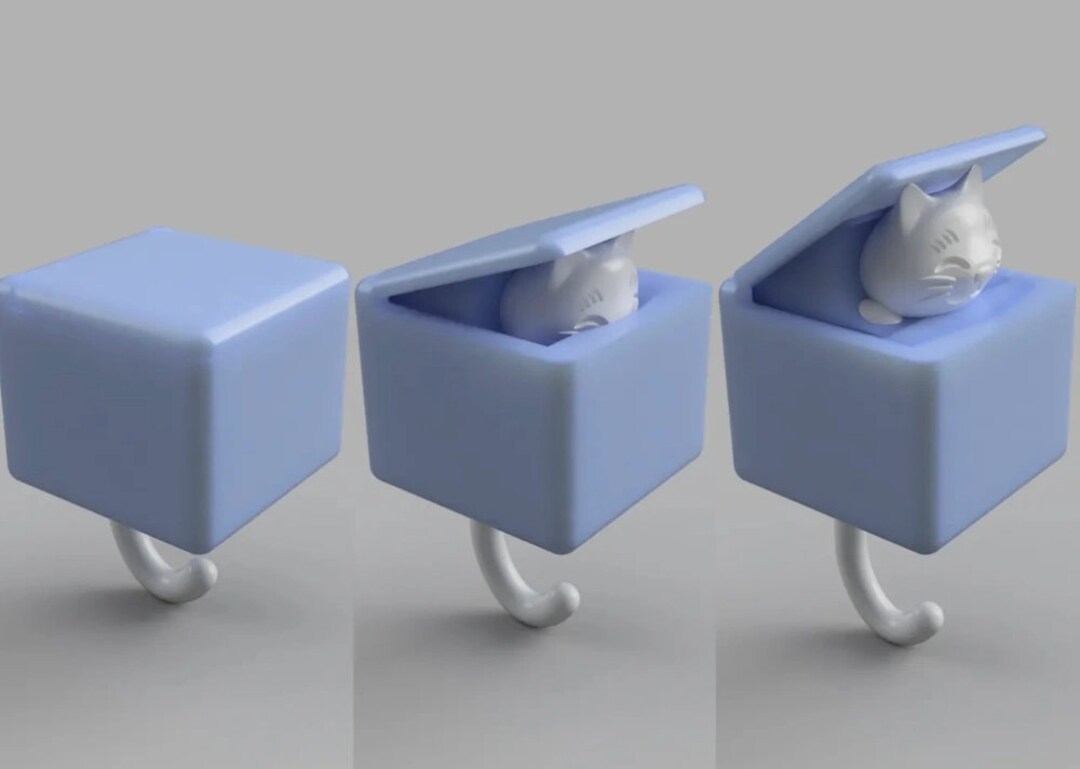 3D Printed Cat Key Hook 3 Pack - Etsy