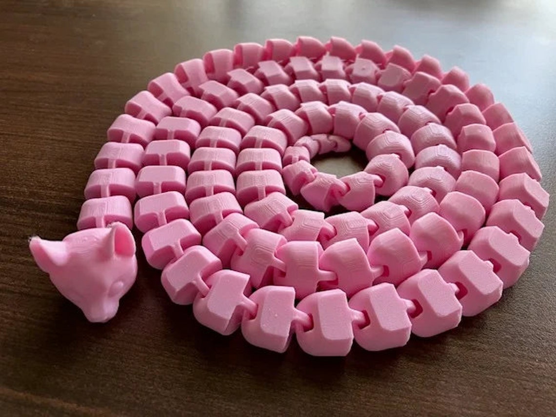 3D Printed Articulated Cat Snake - Etsy