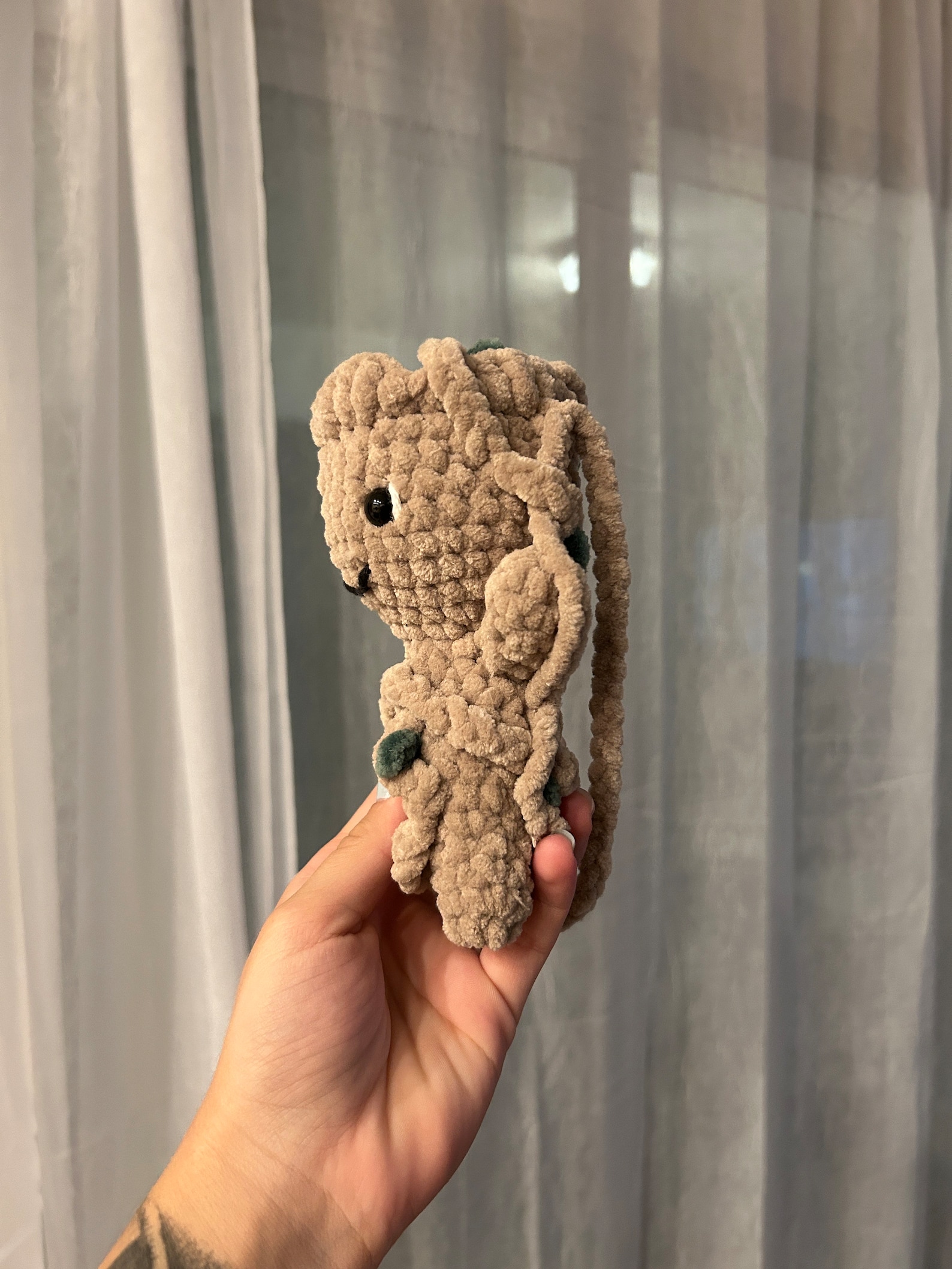 Crochet Swinging Baby Tree Man | Car Mirror Accessory, Hanging Tree Man ...
