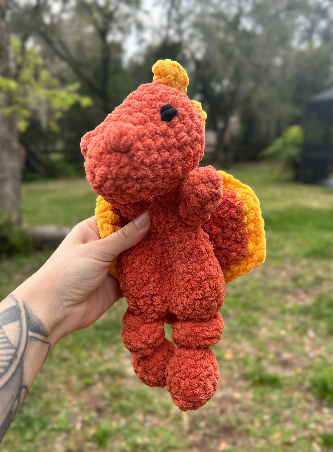 Dragon Snuggler | TWO SIZES, Custom Colors Available | Crochet Dragon ...