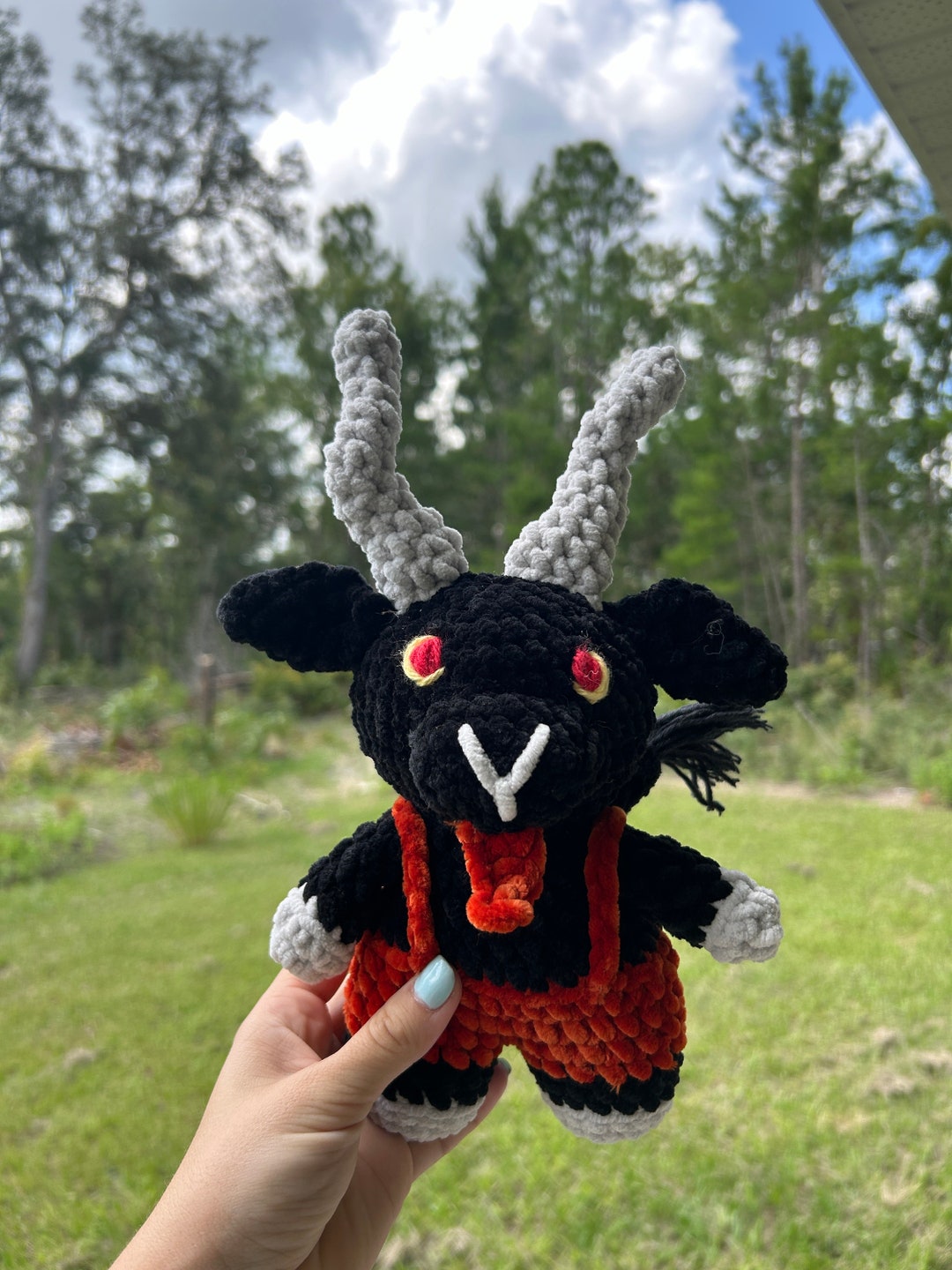 Crochet Krampus Plushie | Krampus Stuffy, Cryptid | Toddler, Kids ...