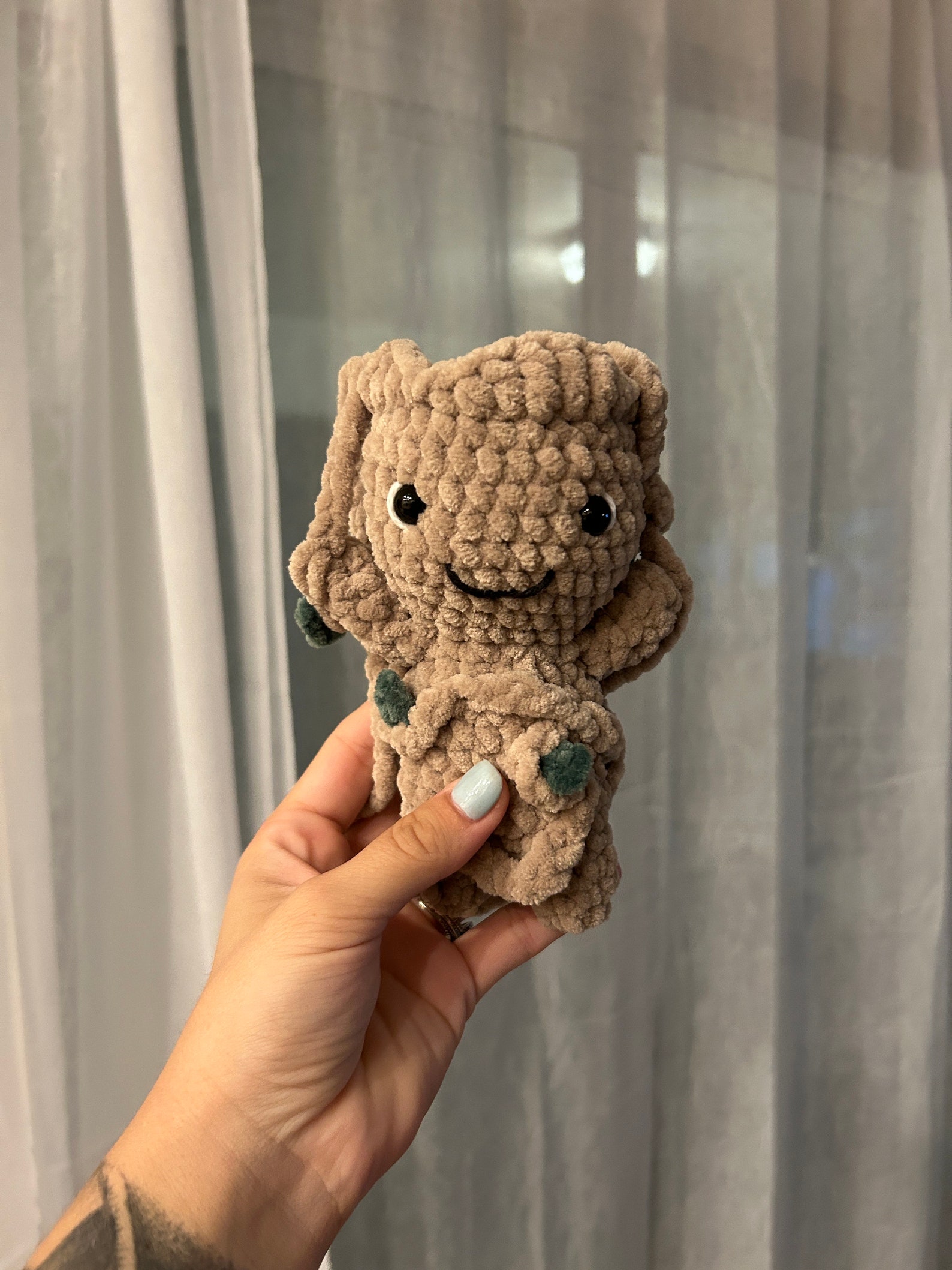 Crochet Swinging Baby Tree Man | Car Mirror Accessory, Hanging Tree Man ...