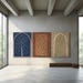 Islamic Geometric Floral Print Set: Botanical Archway Wall Art (digital ...