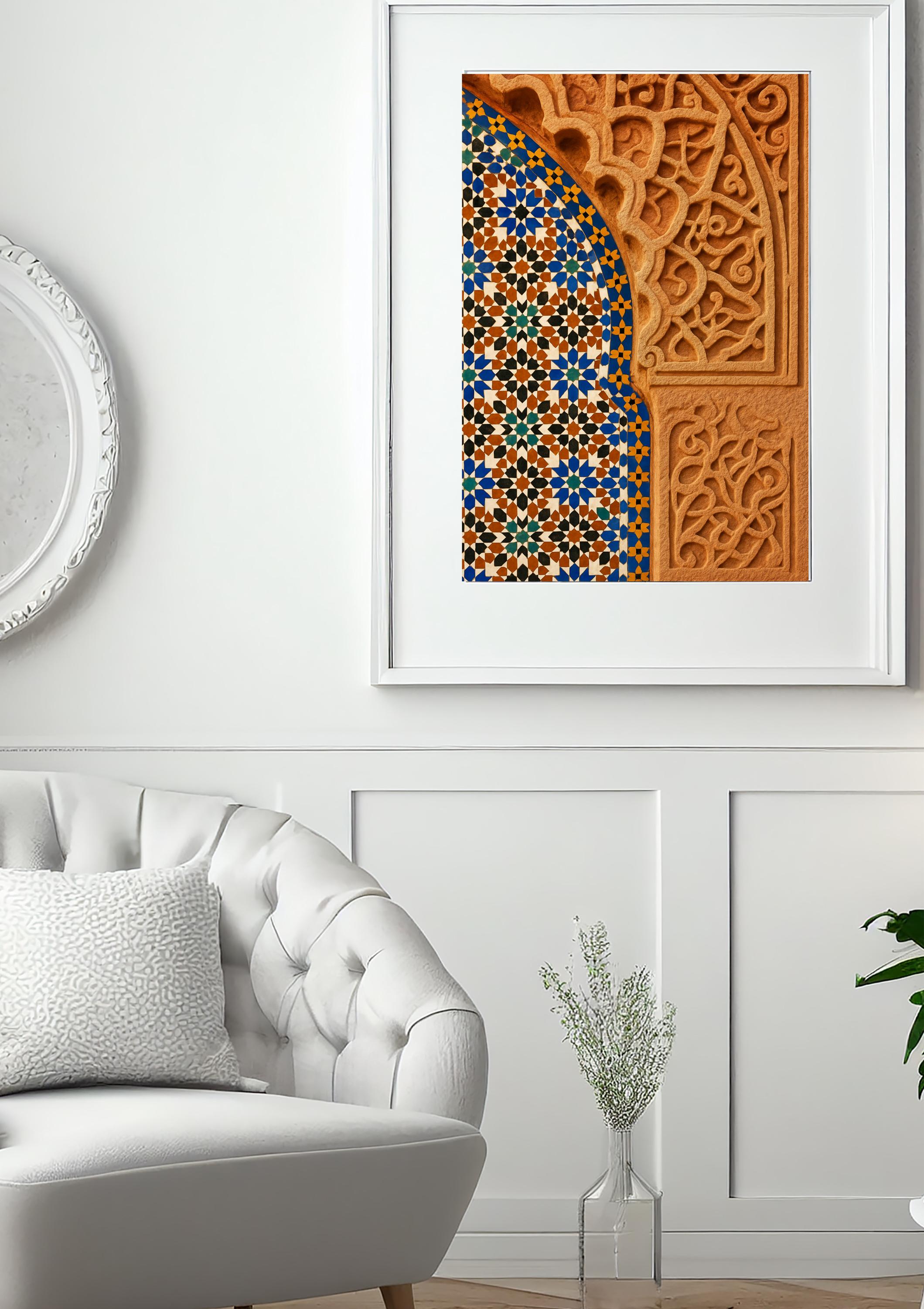 Islamic Geometric Art Print: Andalusian Architecture, Moorish Pattern ...