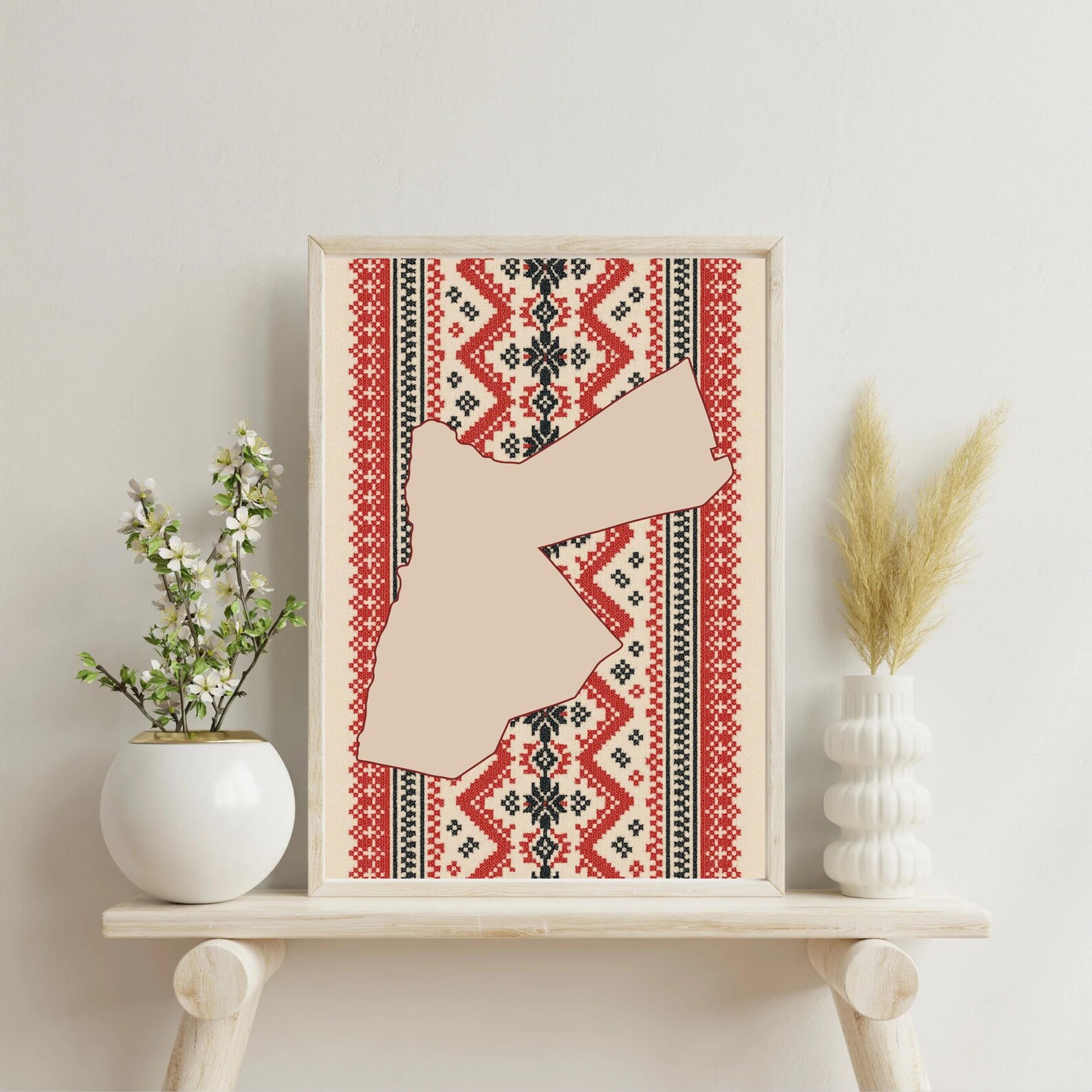 Jordan Map Digital Download | Jordanian Wall Art | Middle Eastern Home ...