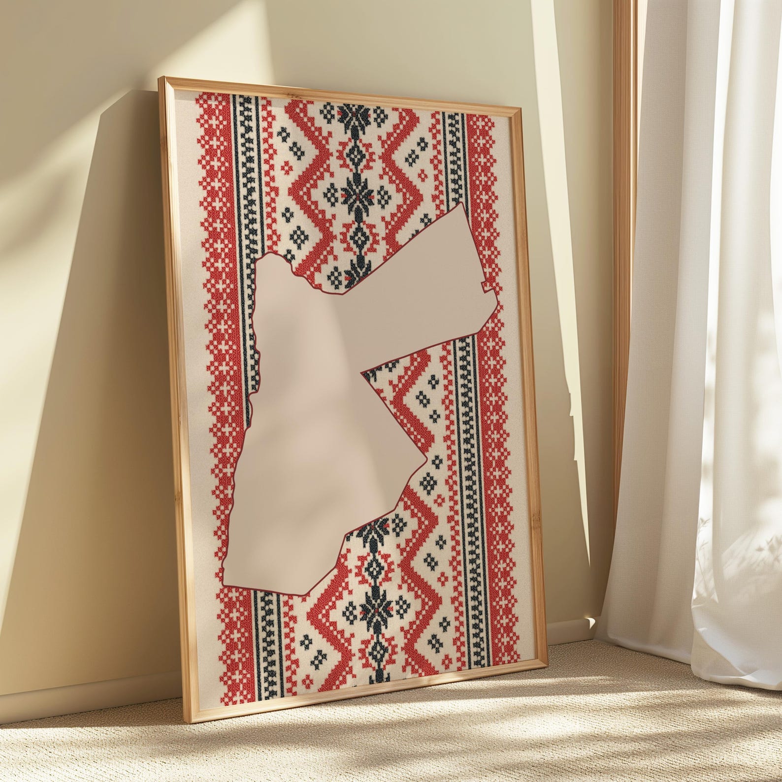 Jordan Map Digital Download | Jordanian Wall Art | Middle Eastern Home ...