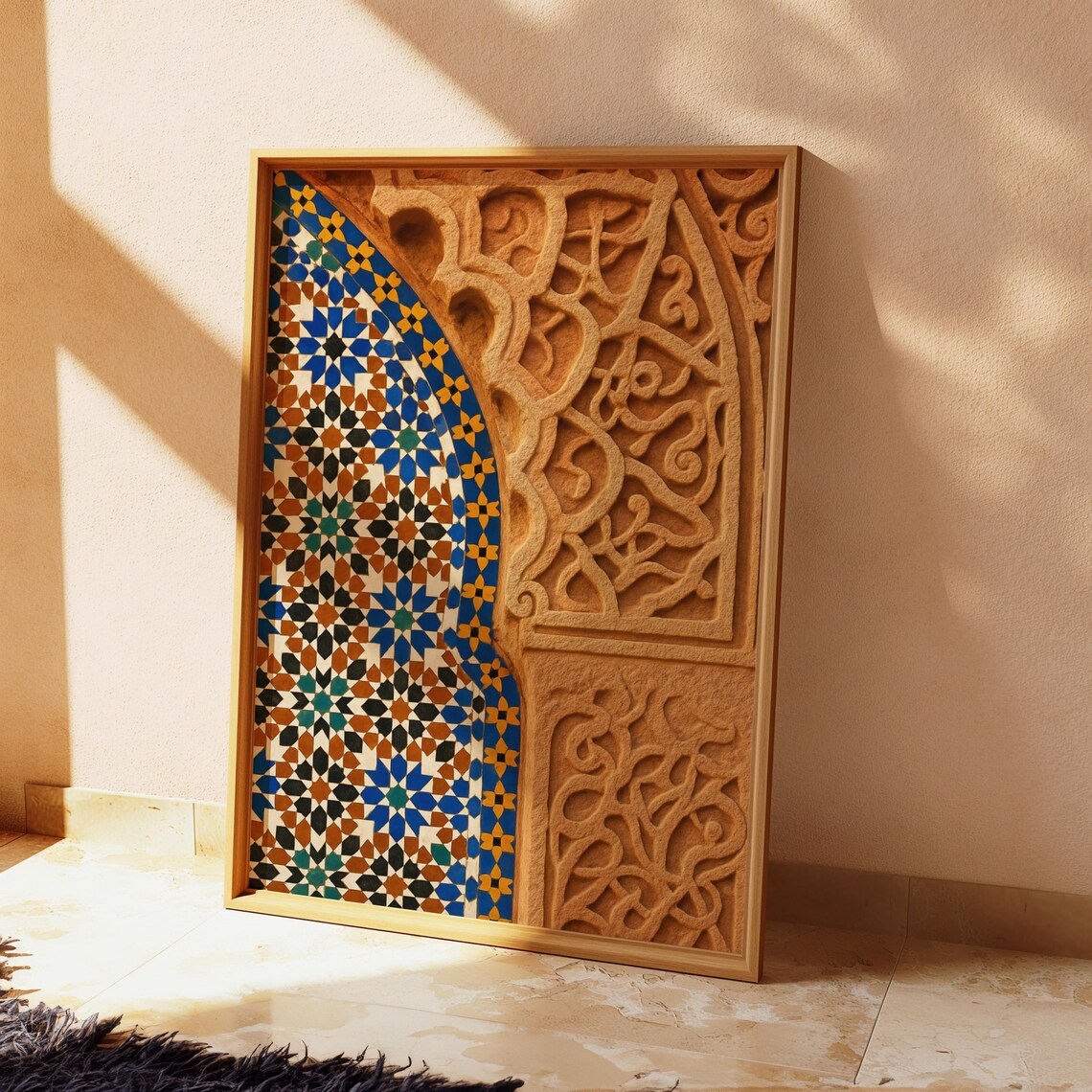 Islamic Geometric Art Print: Andalusian Architecture, Moorish Pattern ...