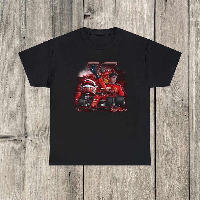 Leclerc Shirt Formula 1 Merch, Ferrari F1 Tee Charles Leclerc, Gift F1 ...