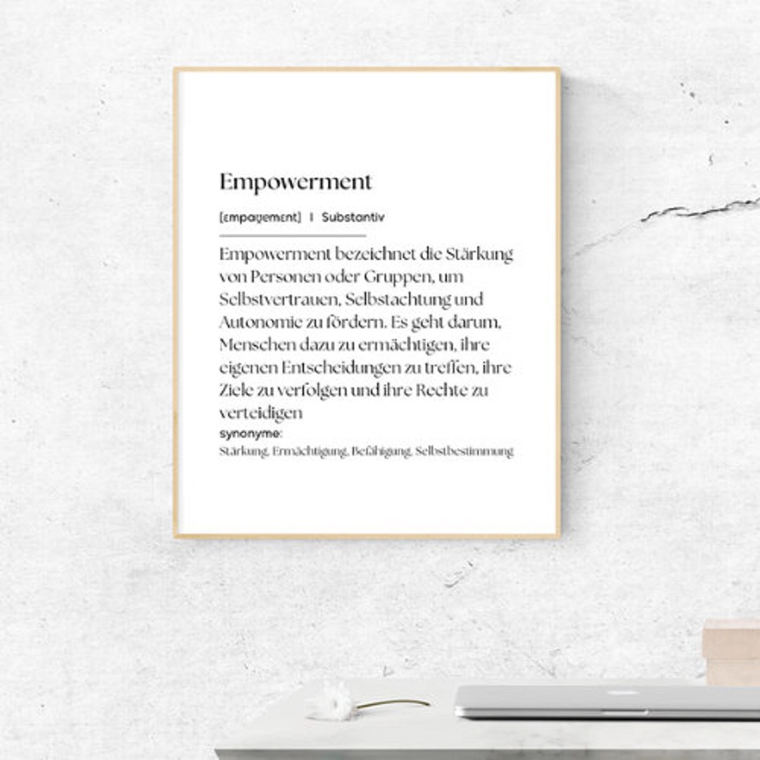 Empowerment Definition Print Motivational Quotes Office Wall Art School ...