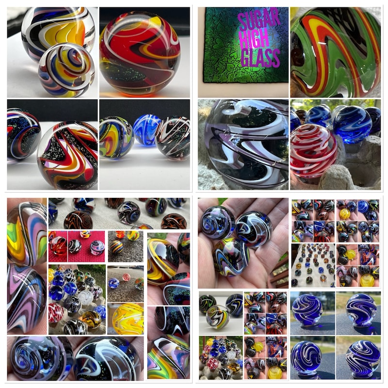 Glass Marbles - Etsy
