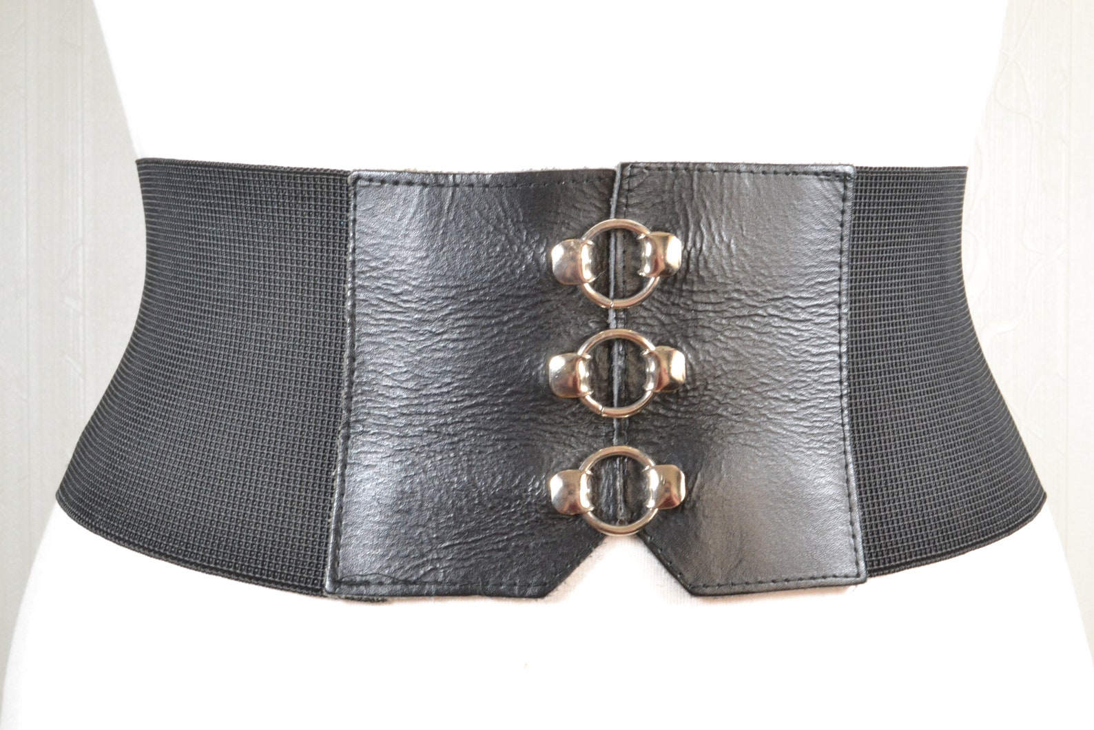 Black Stretchy Belt, Black Corset Belt - Etsy