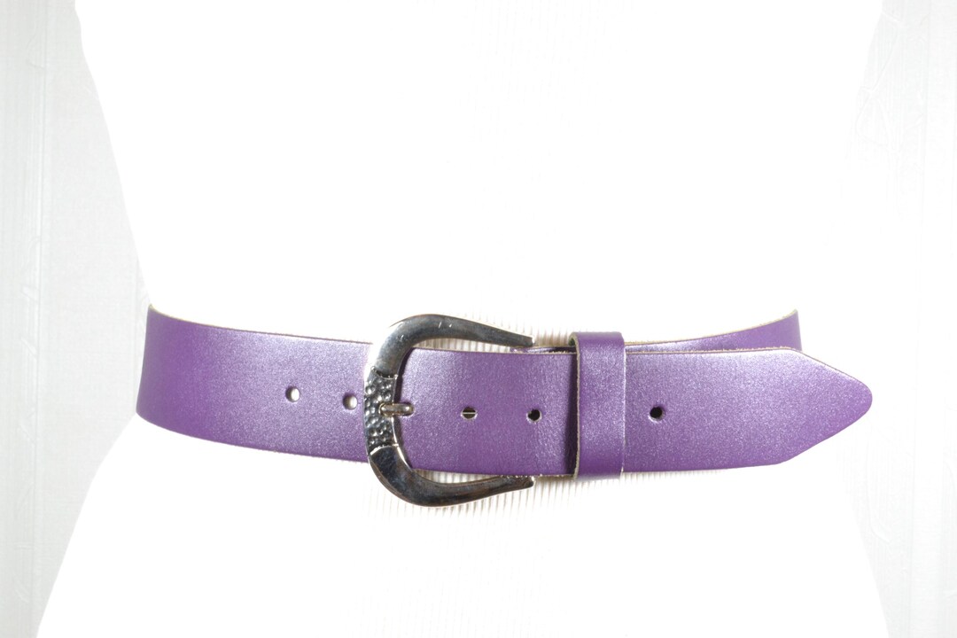 Purple Leather Belt, Wide Purple Belt for Women - Etsy