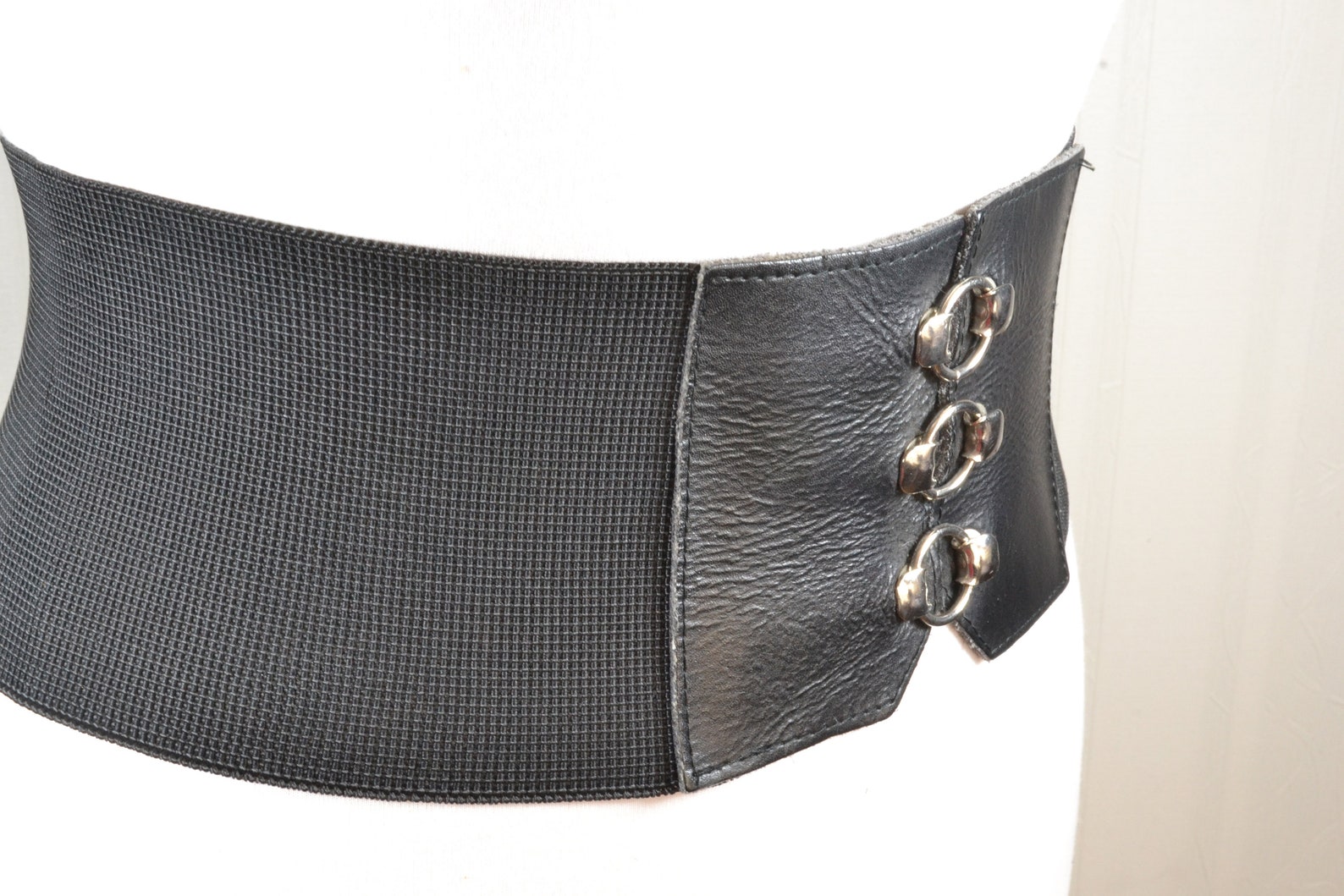 Black Stretchy Belt, Black Corset Belt - Etsy
