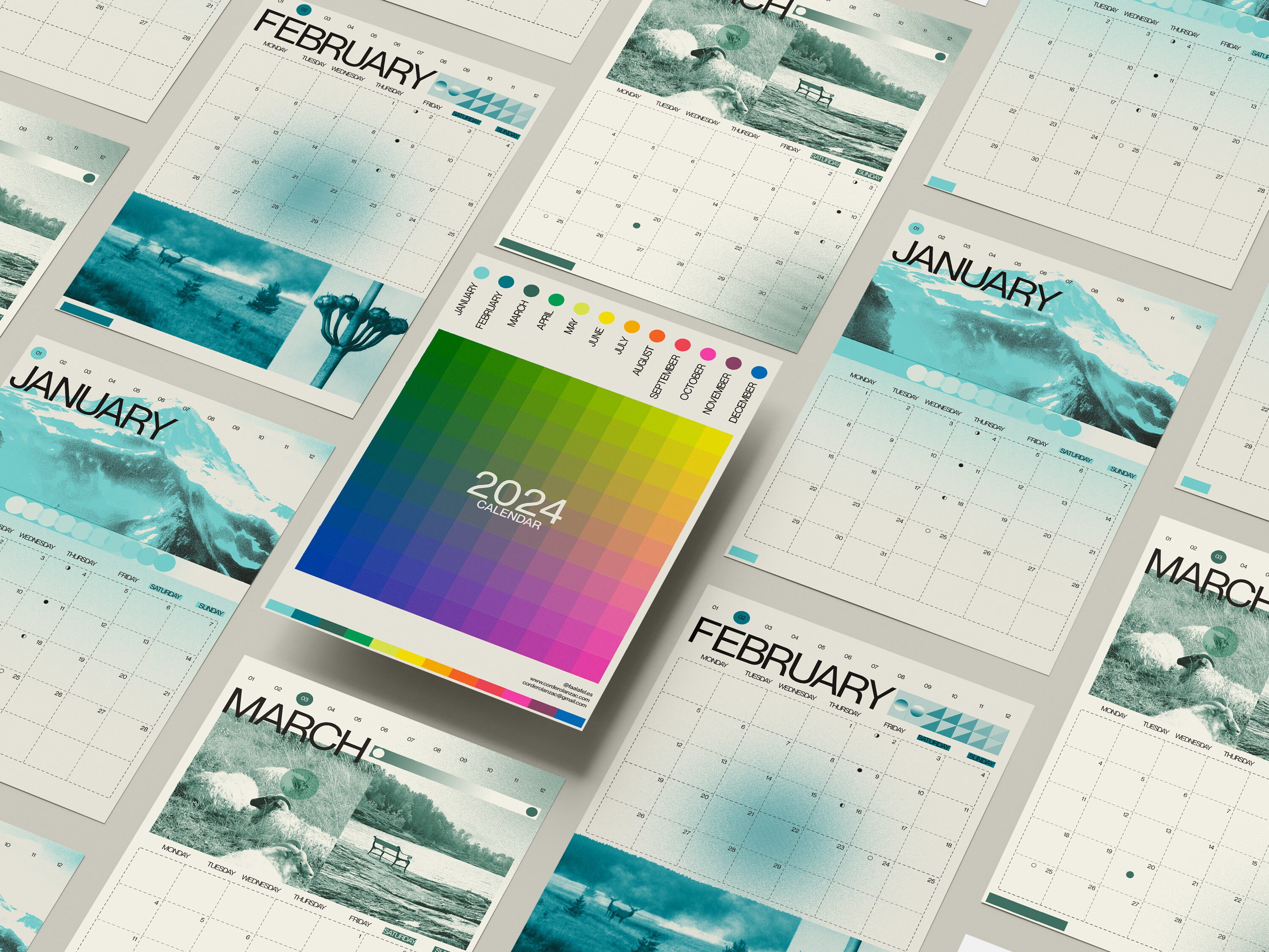 Wall Calendar 2024 English - Etsy