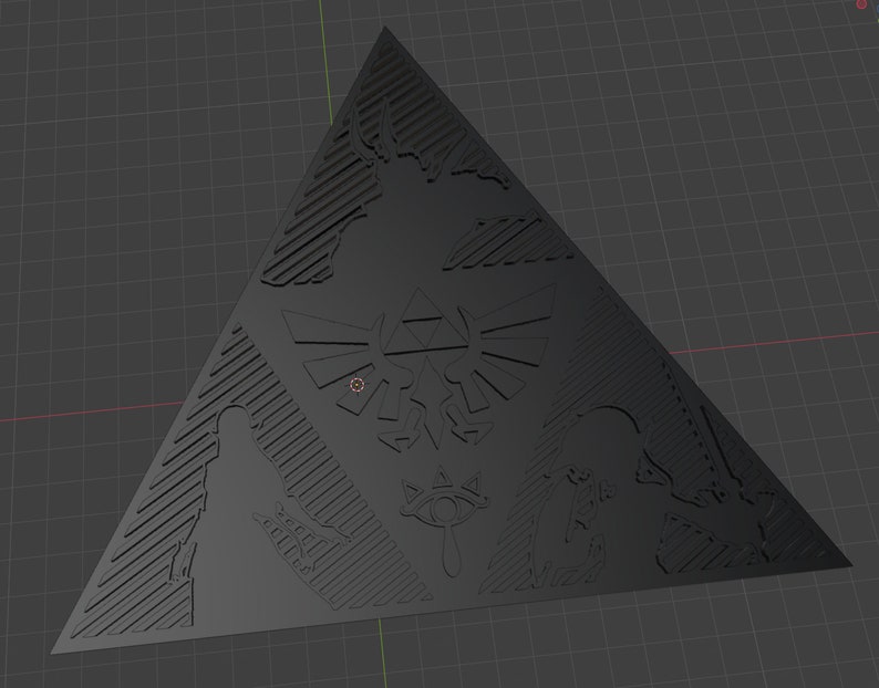 Legend of Zelda Triforce Wall Art, Custom Design With Outlines of Ganon ...