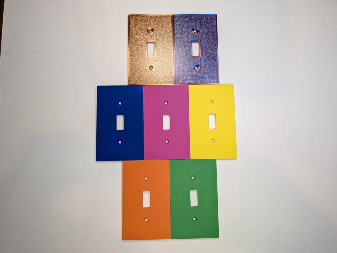 Colored Light Switch Cover, Outlet Cover, Switch Plate Cover - 3d ...