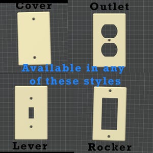 Beveled Colored Light Switch Cover, Outlet Cover, Switch Plate Cover ...